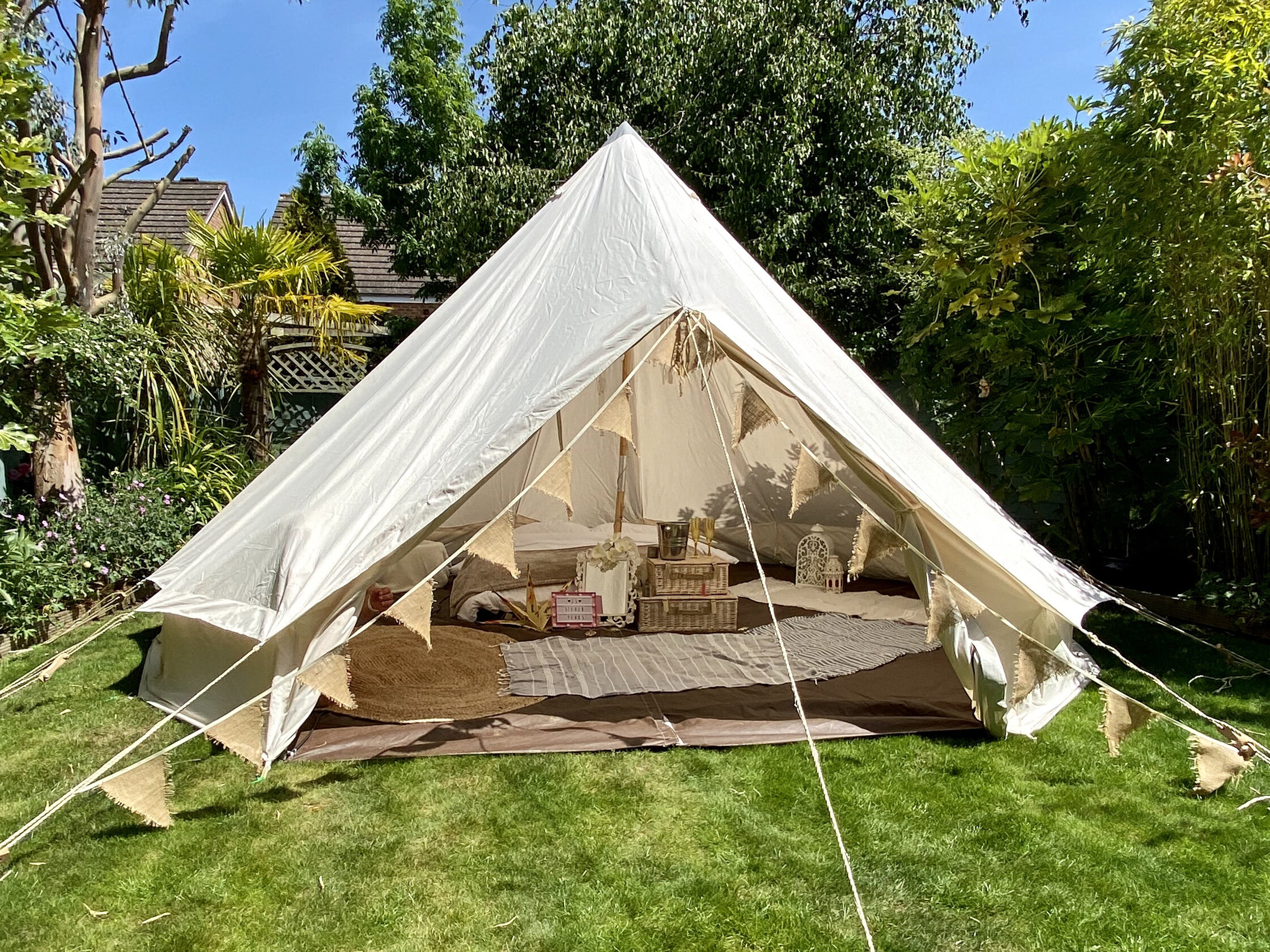 Glamping Zelt Weiß | Outlust | 5 x 5 x 3 m